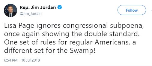 Lisa Page Jim Jordan tweet – American Intelligence Media
