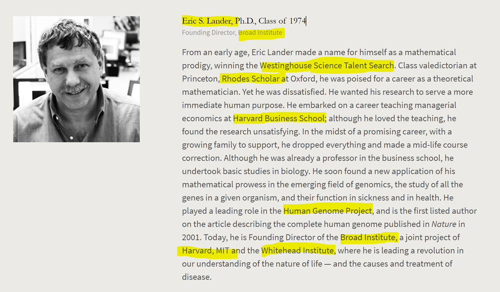 Eric S. Lander, groomed Rhodes Scholar, Oxford, Harvard, MIT, Human ...